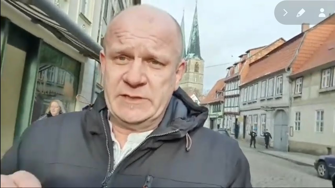 Corona-Protest in Quedlinburg 14.01. Ausschnitte aus dem Live von ...