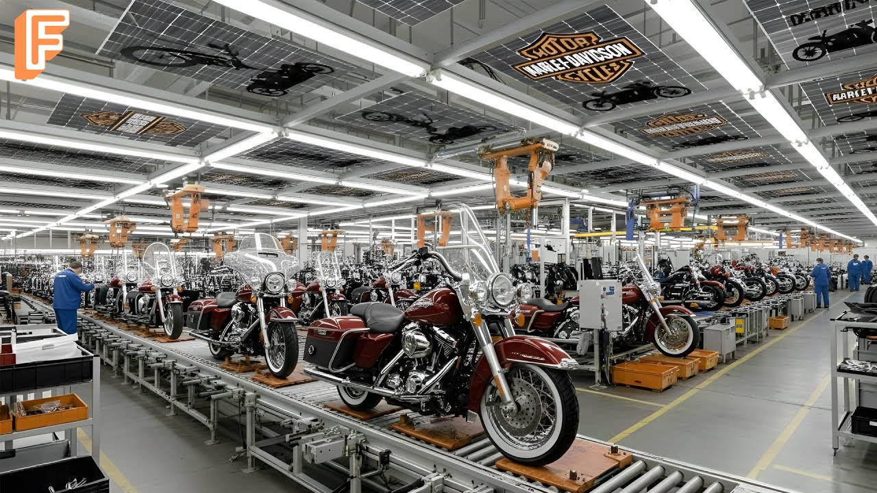 How Harley Davidson Motorcycles Are Made Inside Massive Production Line ...