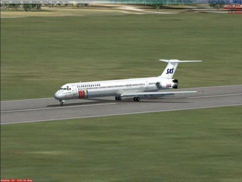 SAS MD80 landing FSX - YouTube