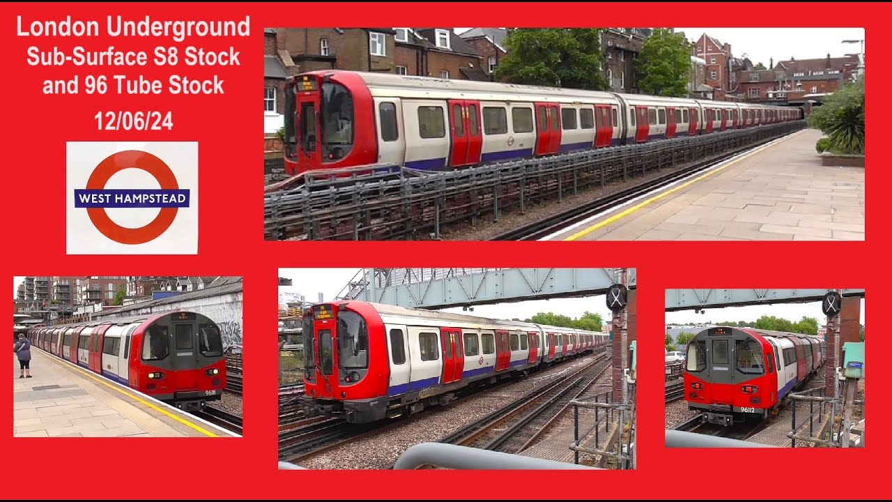 London Undergroud S8 Sub-surface Stock & 96 Tube Stock trains - West ...