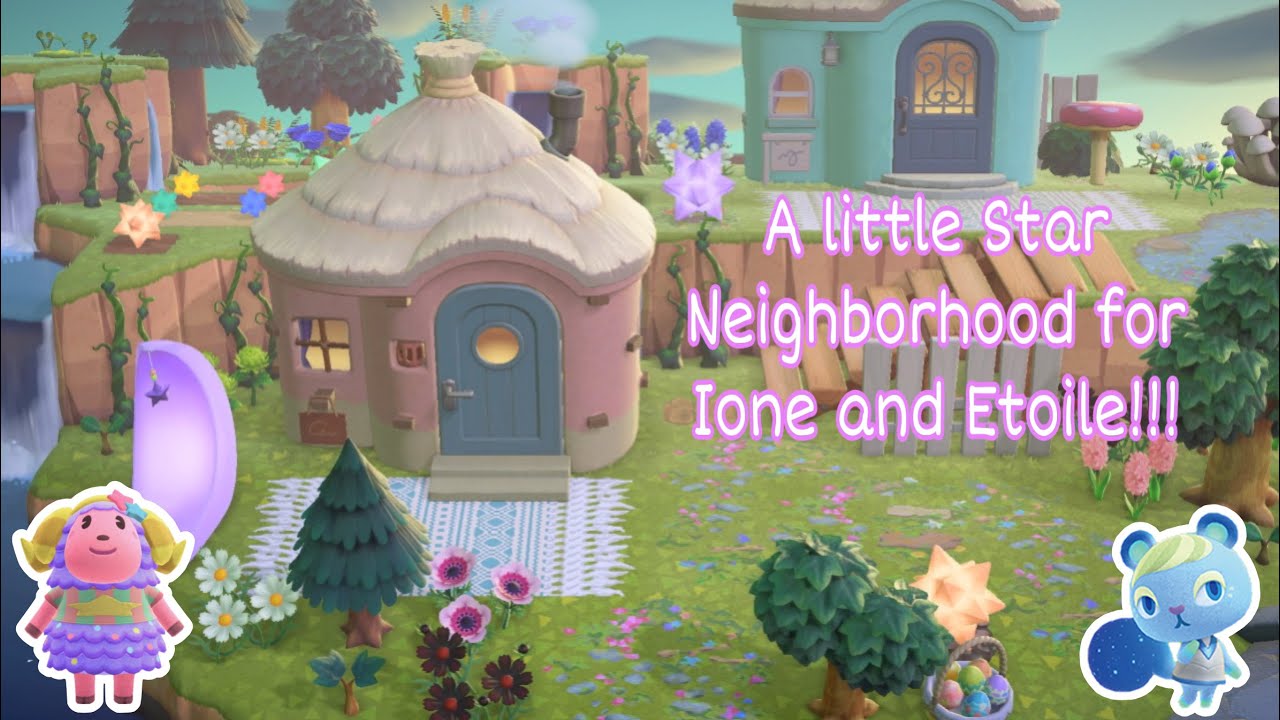 Etoile and Ione's Enchanted Yard!! // #animalcrossingnewhorizons Speed ...