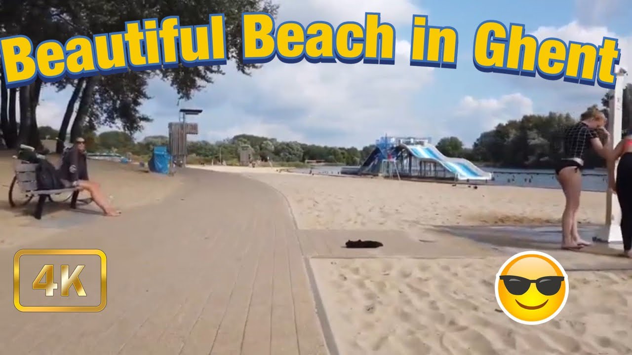 Blaarmeersen artificial beach - ghent - Belgium - Walking tour - YouTube