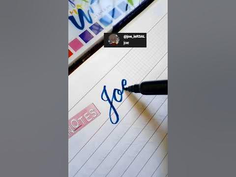 #joe - Writing beautiful name in cursive ️#cursive #shorts #handwriting ...