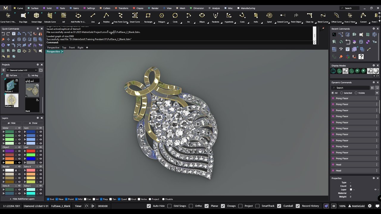 "Diamond pendant being modeled in CAD" _ 01 - YouTube