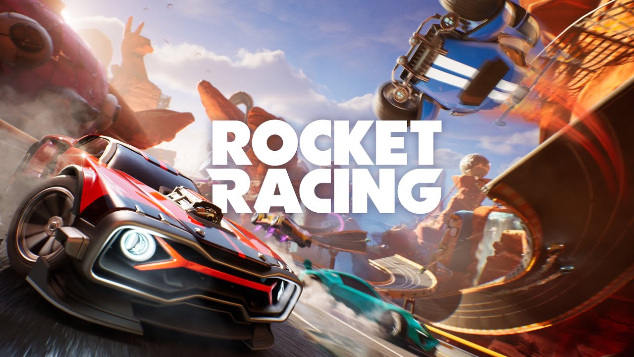 Playing Rocket Racing In Fortnite Youtube