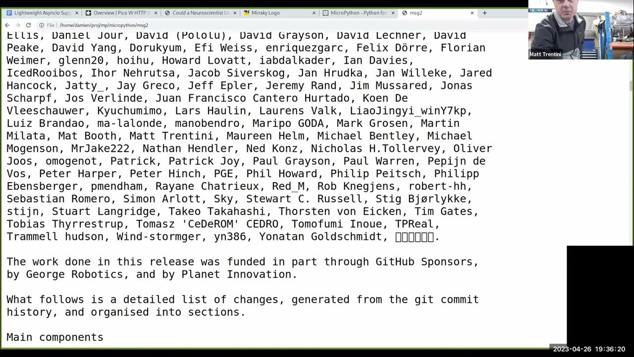 MicroPython v1.20.0 Release. MicroPython Meetup April 2023 - YouTube
