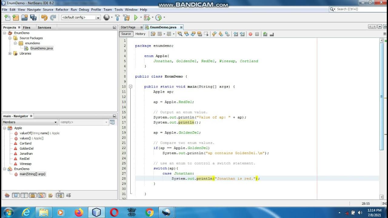 Java the complete Reference Ninth Edition (Chapter 12) Example (1) Enumerations - YouTube