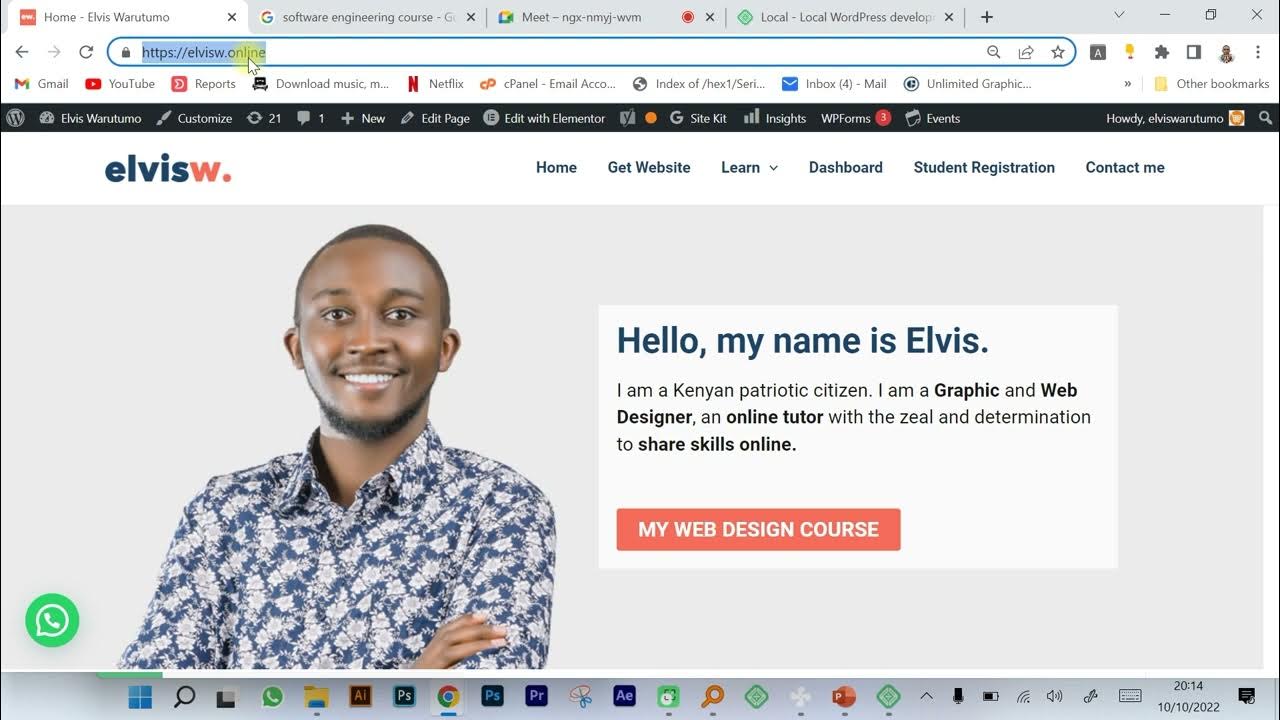 Learning Web Design: Introduction to WordPress in Kenya - YouTube