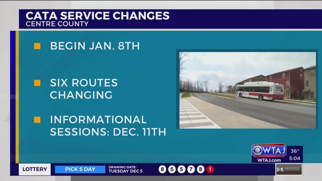 CATA route changes to go into effect in January - YouTube