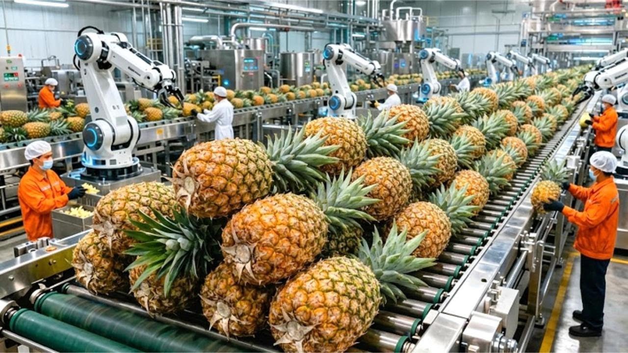 Inside a Modern Pineapple Factory: From Fresh Fruit to Canned Rings ...