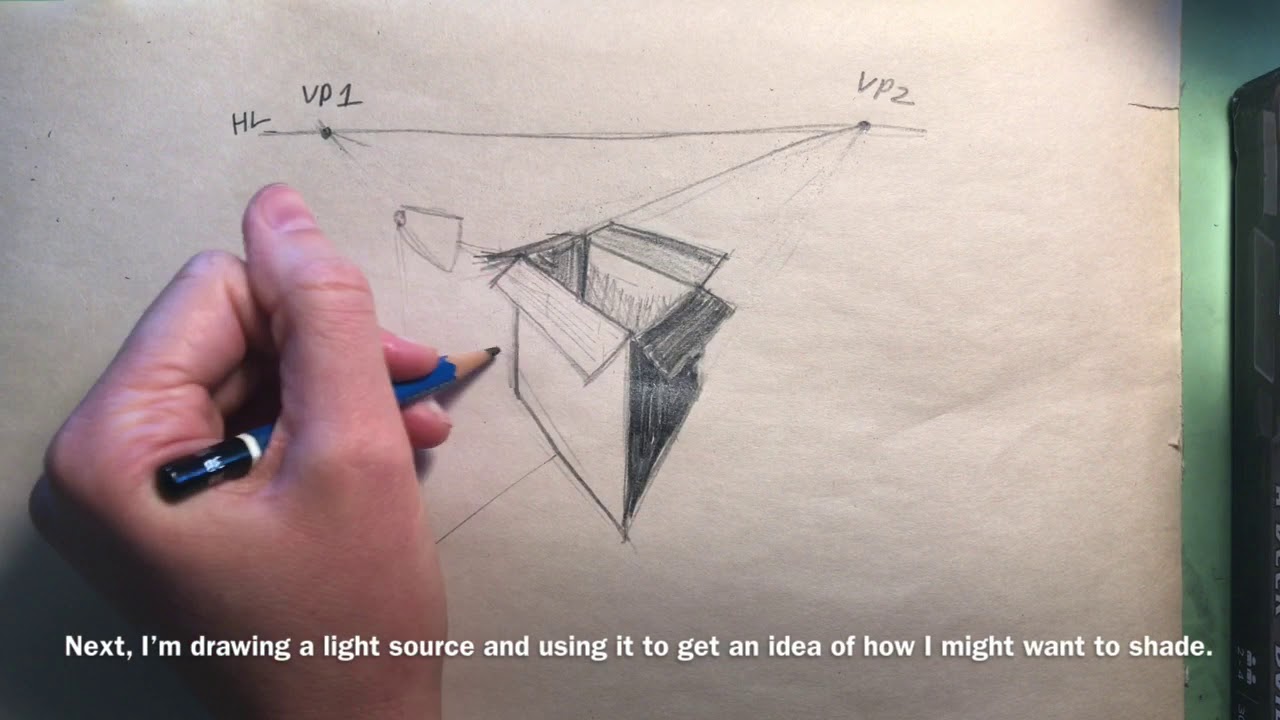Drawing Practice 6 - Open Box - YouTube