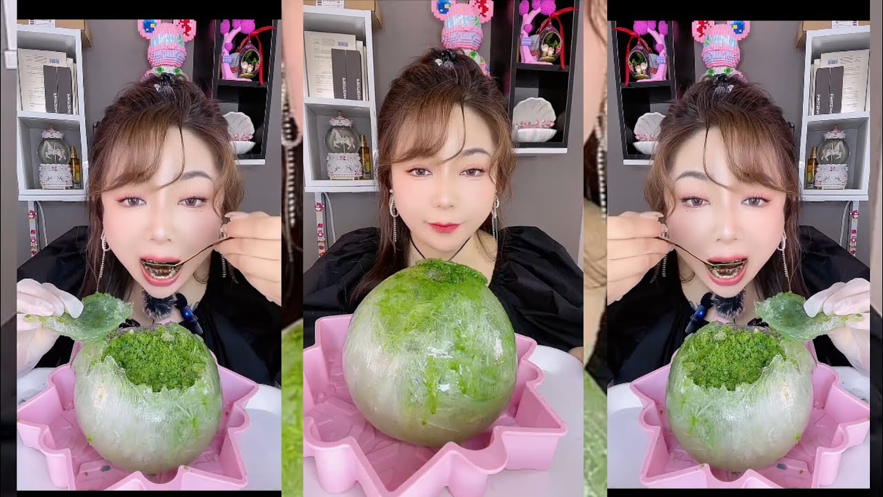 Matcha Crushed Ice Eating Asmr Mukbang Challenge Show Mocha Ice Ice