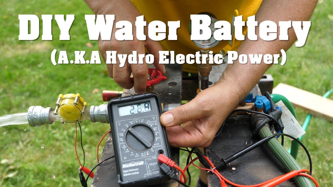 DIY Water Battery (AKA: Hydro Electric Power) - YouTube