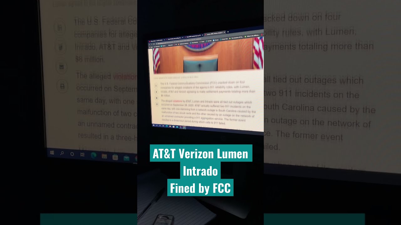 AT&T & Verizon fined by FCC for 911 outages. - YouTube