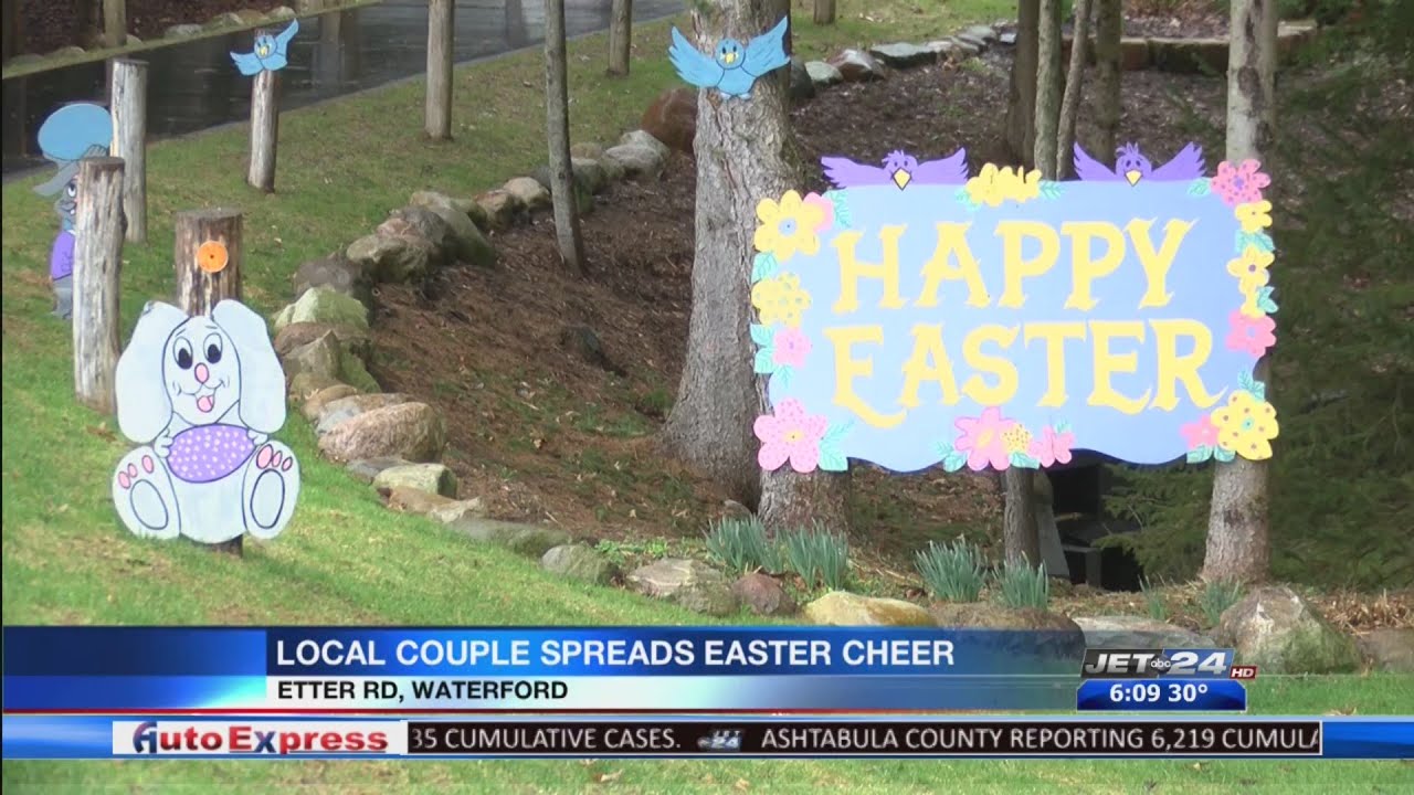 Local couple spreads Easter cheer with outdoor display - YouTube