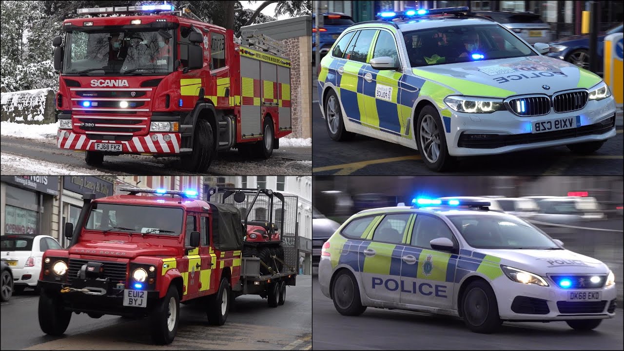 Fire Trucks, Police Cars and Ambulances responding: WINTER SPECIAL ...