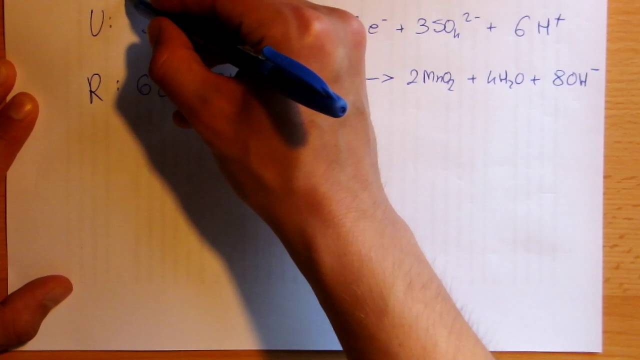 Bilans jonowy: redox MnO4- + SO3 2- (śr. obojętne) - YouTube