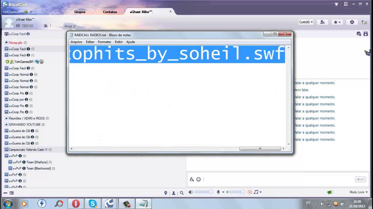 Tutorial Colocando Radio 24hrs no RaidCall - YouTube