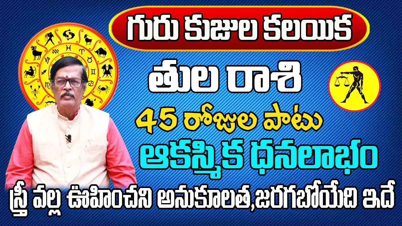 గురు కుజుల కలయిక | Tula Rasi Phalalu 2024 Telugu | Tula Rasi Phalalu ...