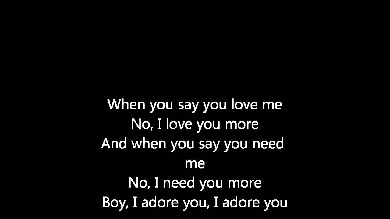 Miley Cyrus - Adore you (lyrics) - YouTube
