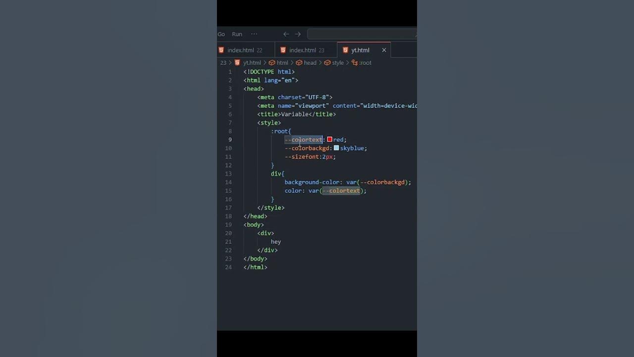 How to define and use variable in CSS in vscode #codingstyle #htmleditor #css #programming - YouTube