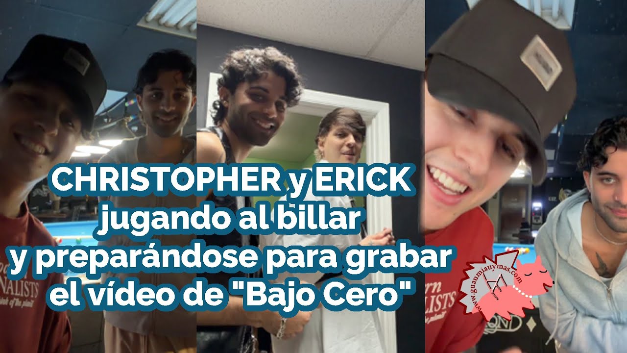 Christopher y Erick (ex integrantes CNCO) jugando al billar y ...