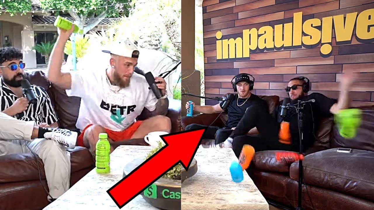 Jake Paul throws Logan Paul’s and Ksi’s prime drink of the table in ...