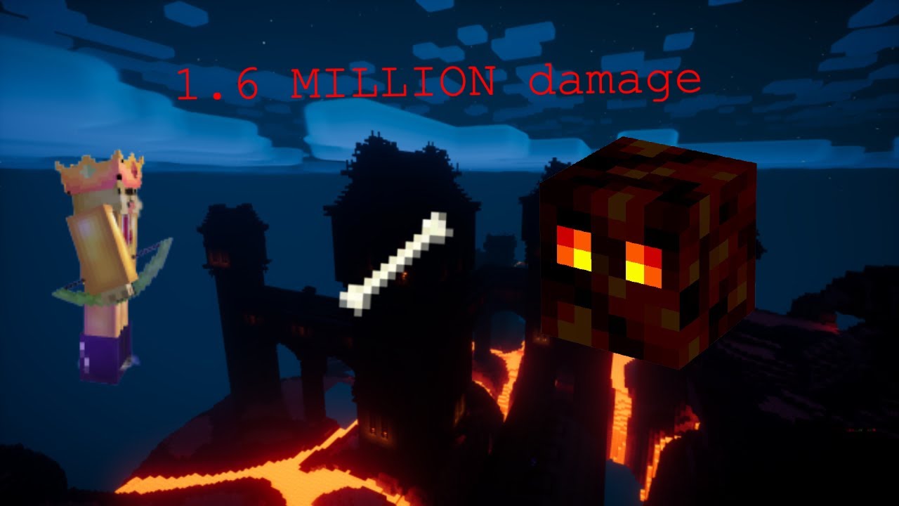 1 tapping the Magma Boss in Skyblock - YouTube