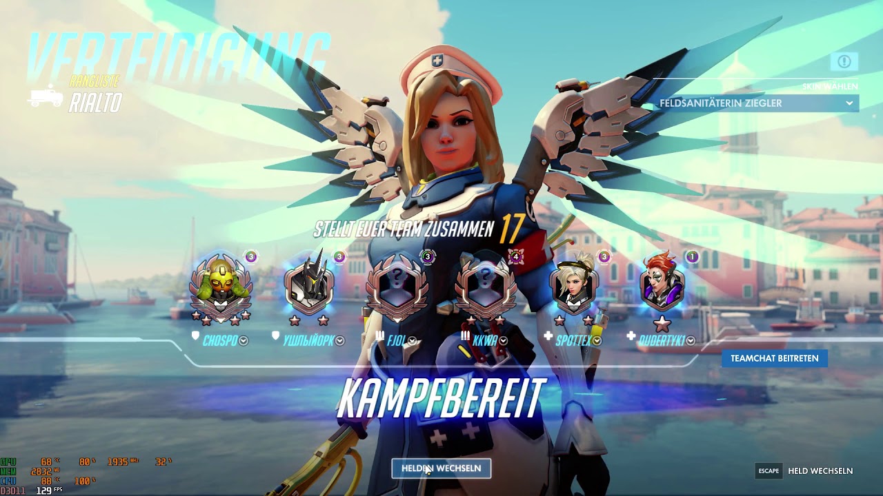 Overwatch Mercy Rank Gameplay #14 - YouTube