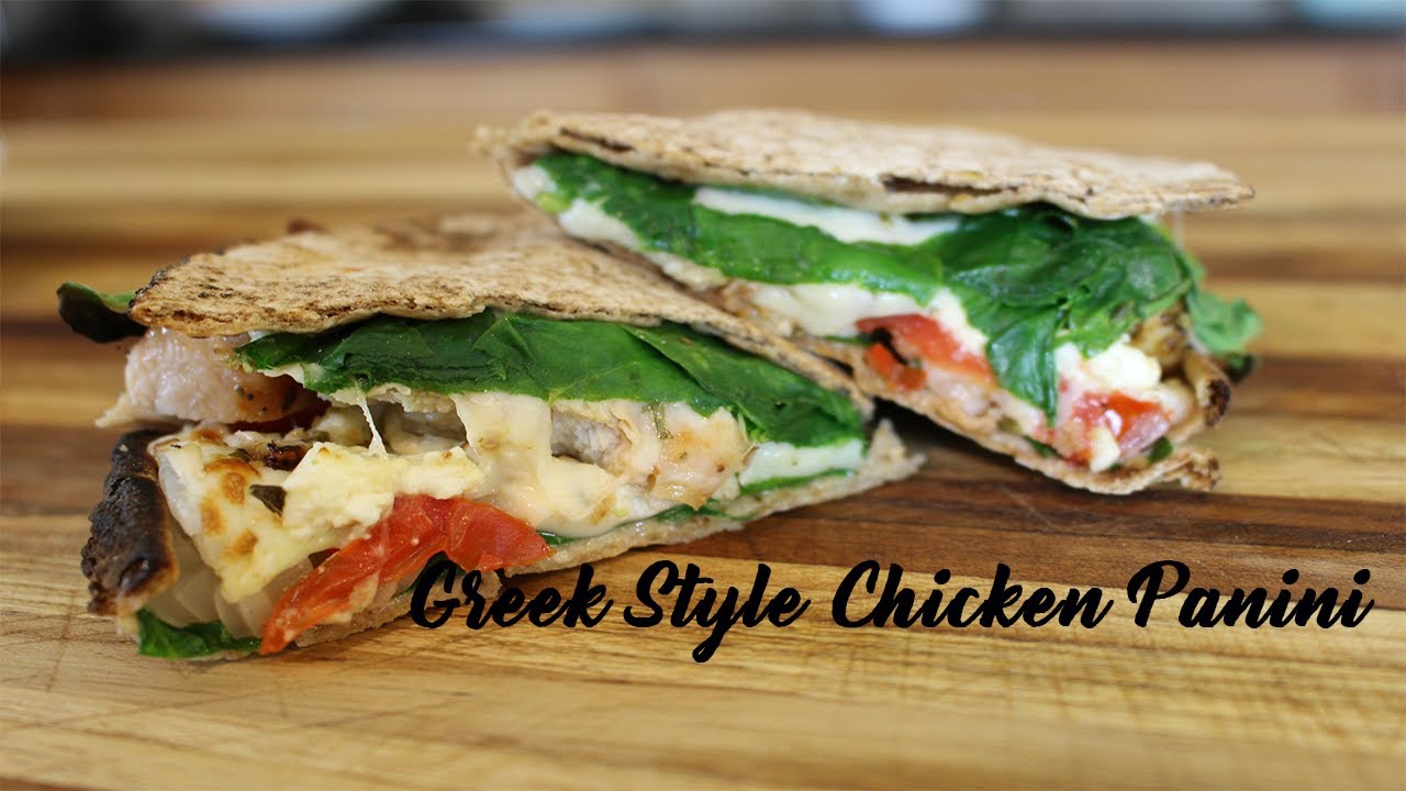 Greek Style Chicken Panini - YouTube