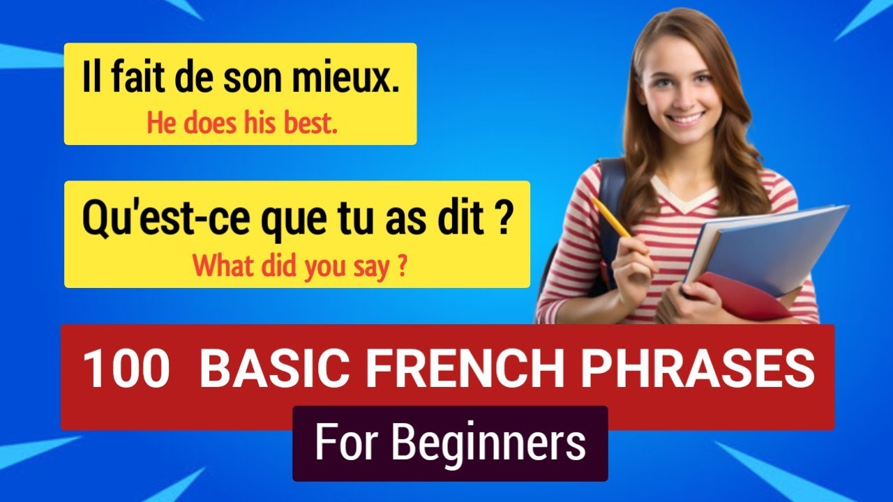 Basic French : Apprenez 100 Phrases de base en Français pour les ...