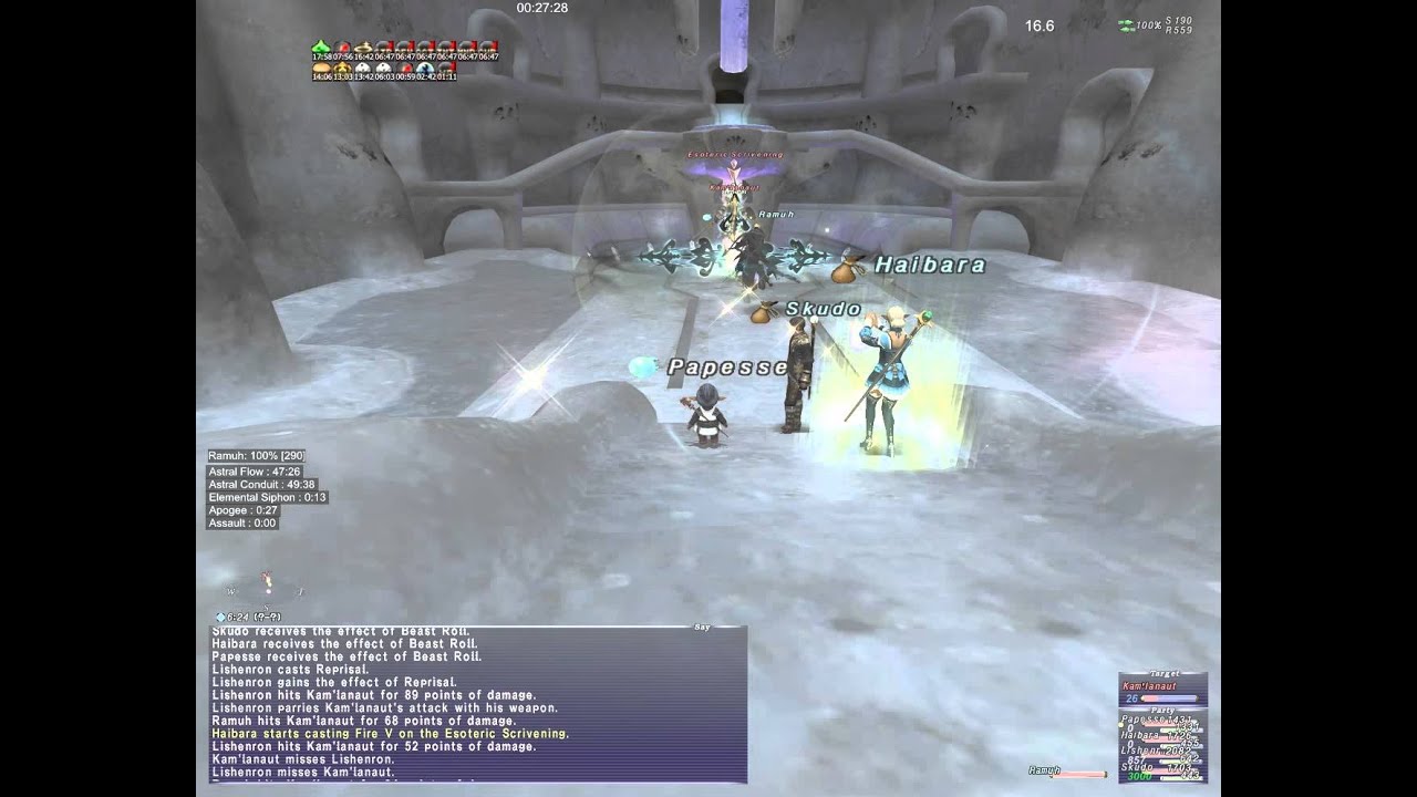FFXI Return to Delkfutt's Tower Kam'lanaut (Very Difficult, 4 man ...