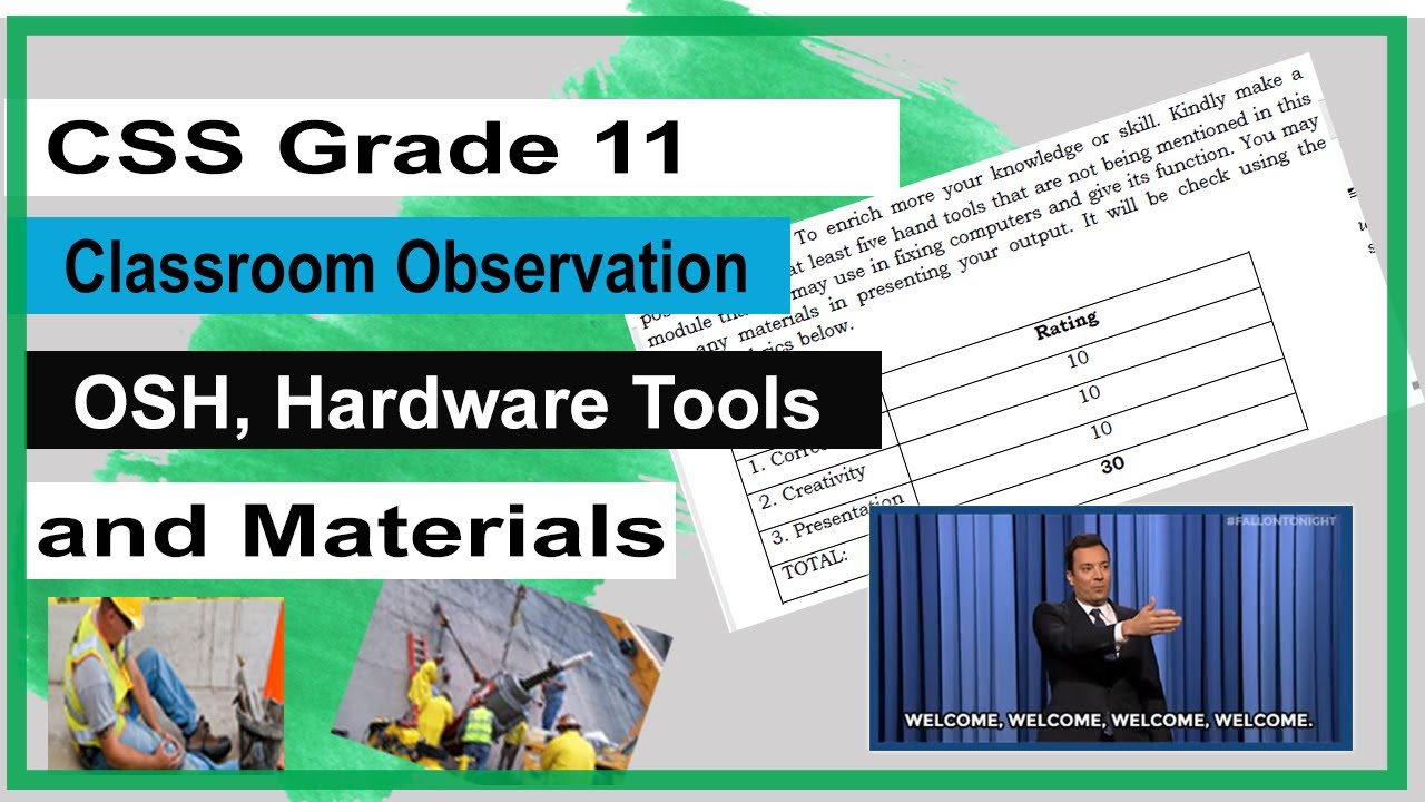 CSS Gr11 OSH, Hand Tools and Materials - YouTube