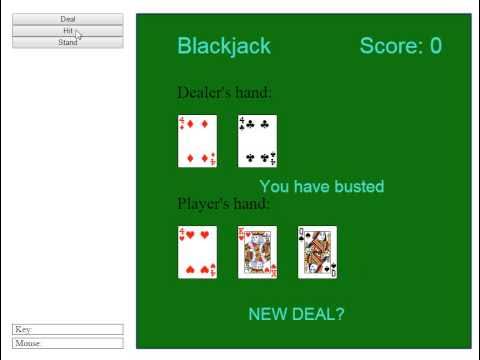Simplified blackjack (Python) - YouTube