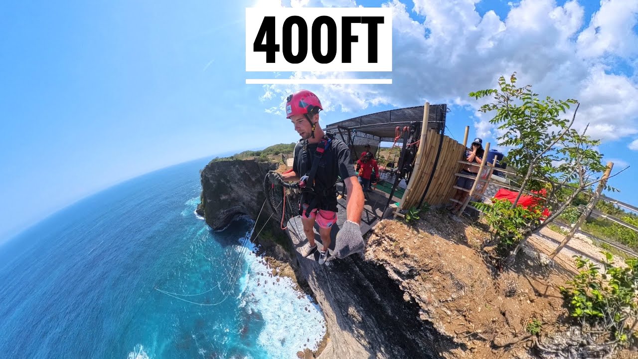 Someone built a 400ft Cliff Swing - YouTube