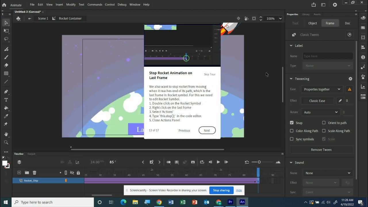 Adobe Animate Tutorial: Rocket Launch - YouTube
