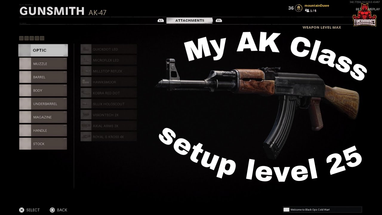 Call Of Duty Black Ops Cold War Class Setup #coldwar #classsetup - YouTube