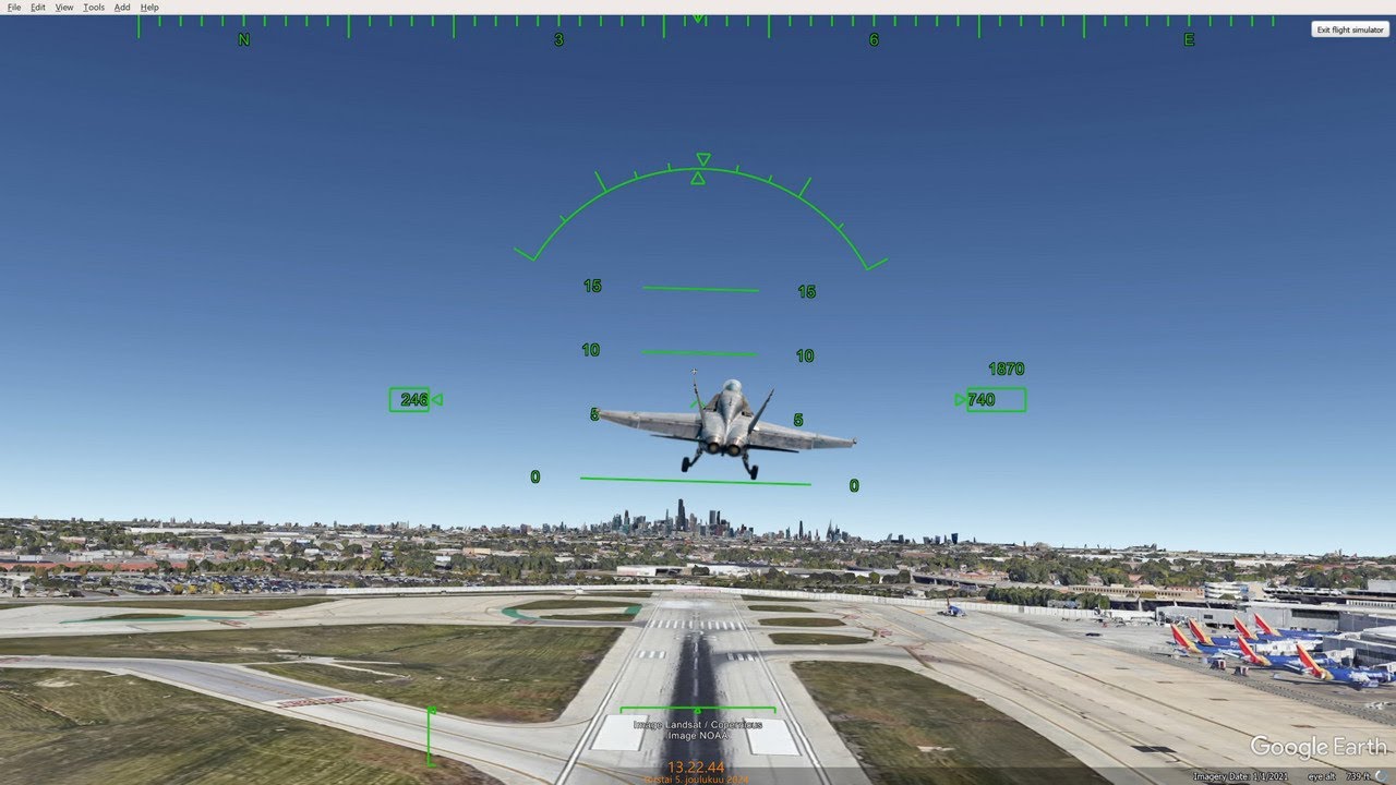Google Earth Pro flight simulator 2024 Chicago - Toledo - YouTube