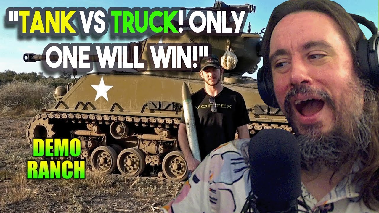 Vet Reacts! *TANK VS TRUCK! ONLY ONE WILL WIN!* I Shot My Truck with a ...