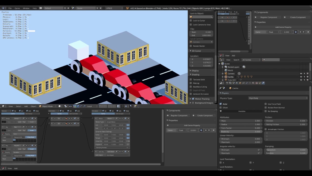 Blender UPBGE Tutorial maqueta 3D interactiva EP3 - YouTube