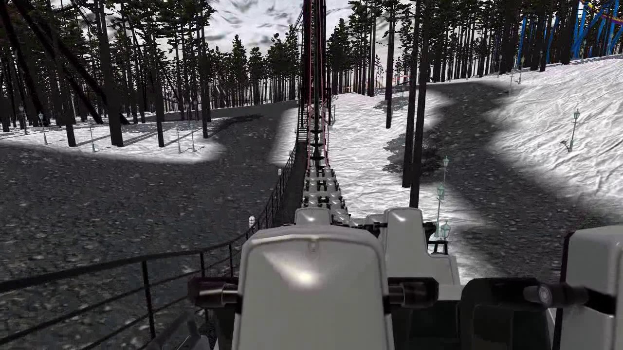 Grey Wolf, Custom Arrow Dynamics Looping Coaster, Vast Ice Mountain ...