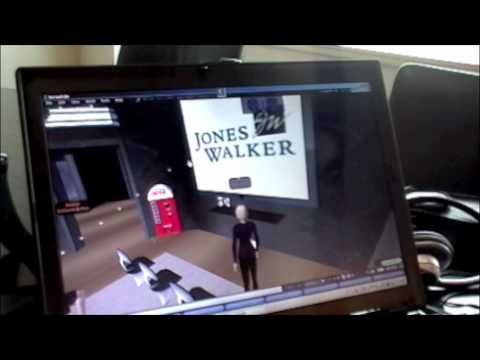 Jones Walkers' Second Life office space - YouTube