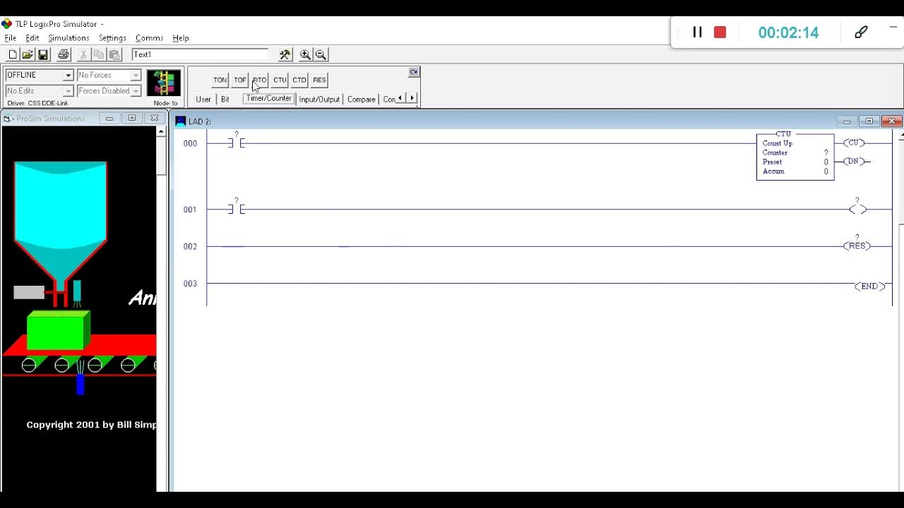 Programación contador CTU en PLC en LogixPro - YouTube