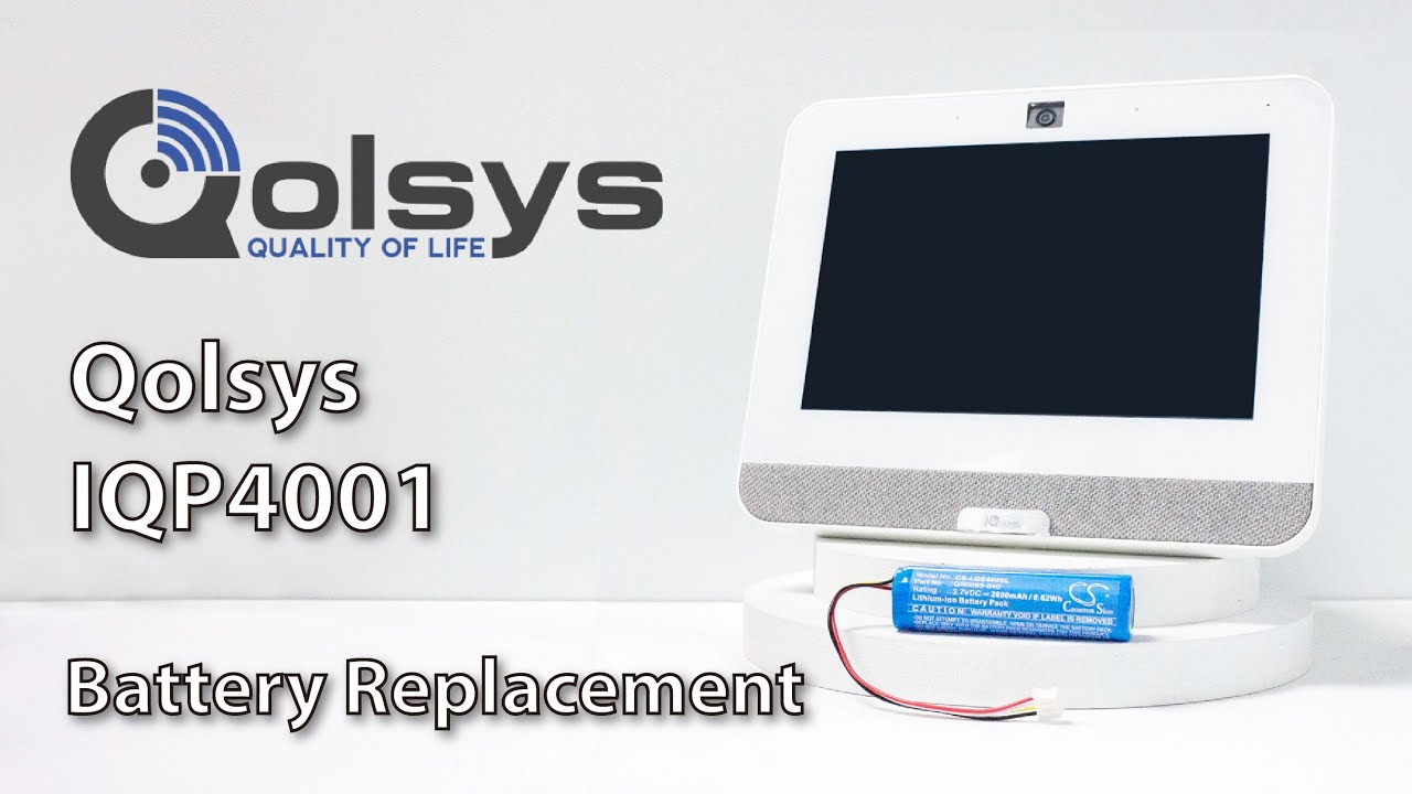 Qolsys IQP4001 Battery Replacement CS LQS400SL - YouTube