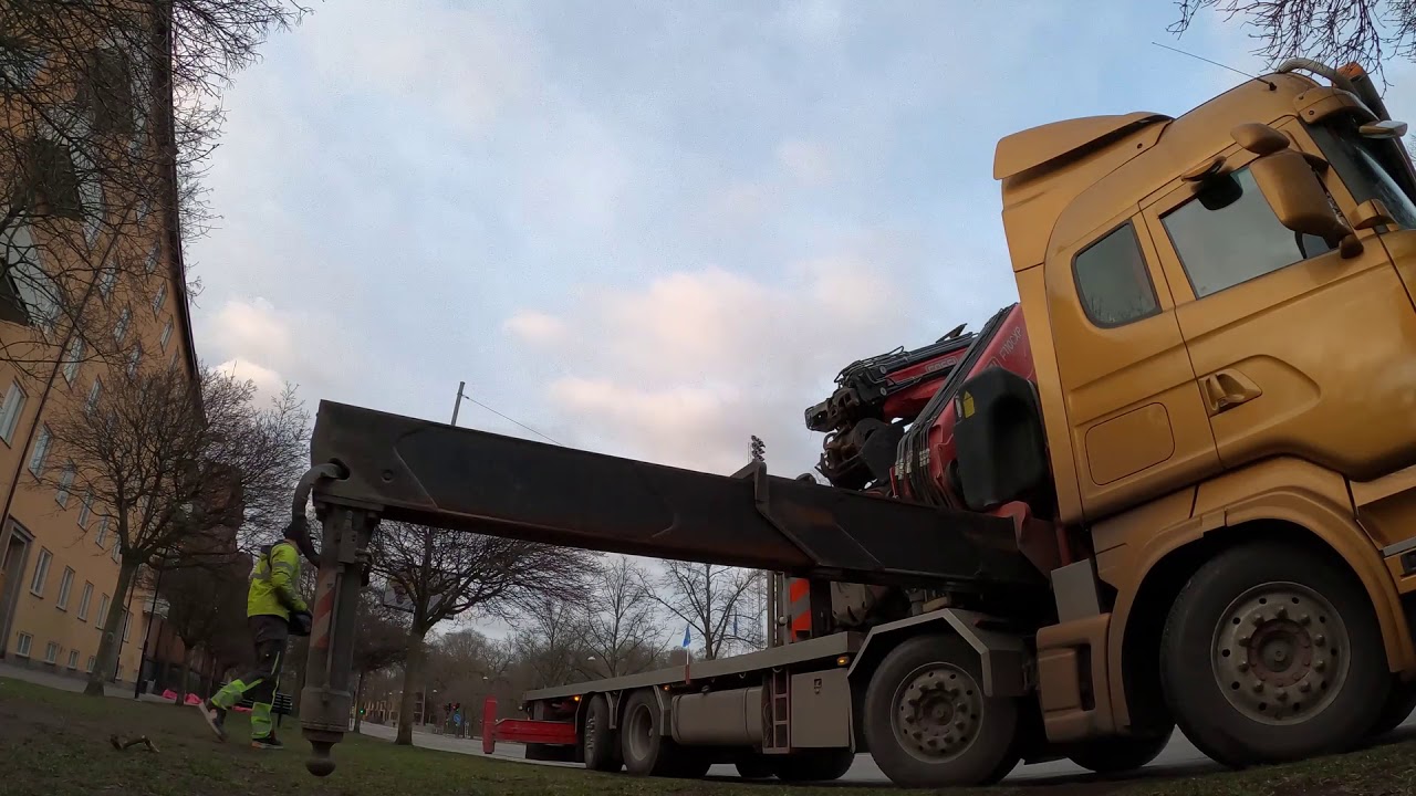 fassi f1100 xp scania r580 v8 kranbil - YouTube