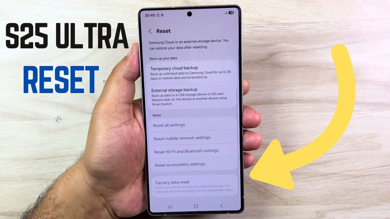 How to Factory Reset Samsung Galaxy S25 Ultra | Erase All Data - YouTube