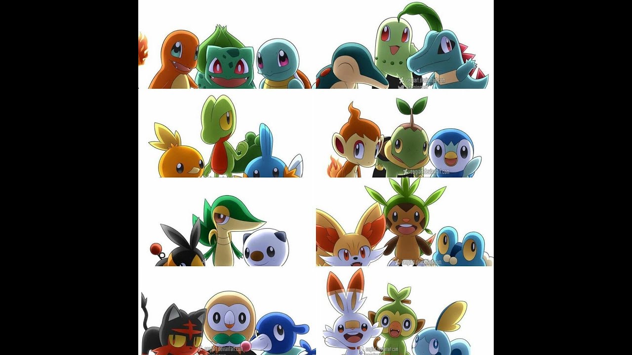 Tổng hợp các Pokemon khởi đầu ở từng vùng và dạng tiến hóa của chúng ...