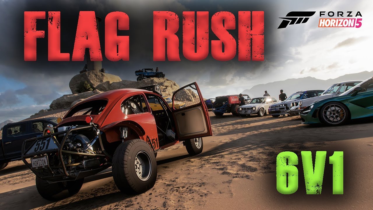 Forza Horizon 5 - Flag Rush (6v1 - poor guy) - YouTube