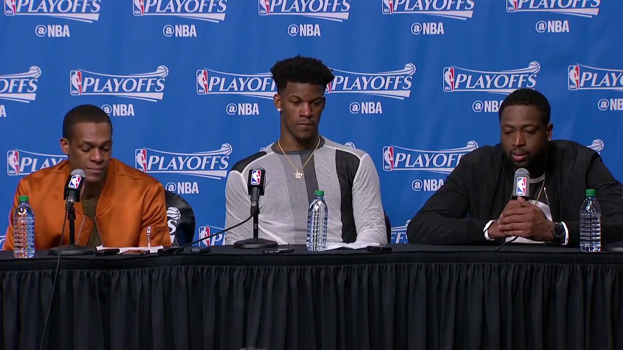 Dwyane Wade Rondo Jimmy Butler Postgame Interview Game 2 2017 NBA ...