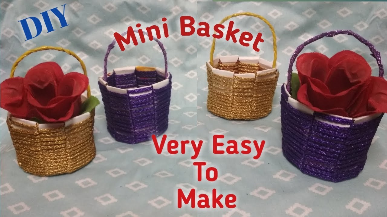 DIY Mini Basket At Home, How To Make Mini Basket - YouTube